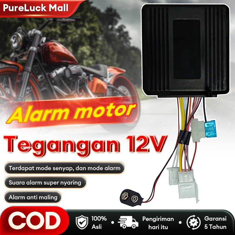 Jual Alarm Motor Anti Maling 12V + Remote / Remot Fitur Sirine Mode ...