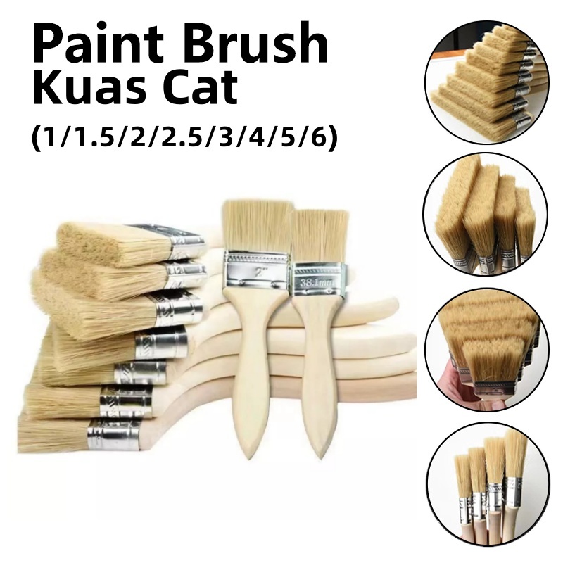 Jual 1inch 2inch 3inch 4inch 5inch 6inch Kuas Cat Kuas Cat Polos Alat ...