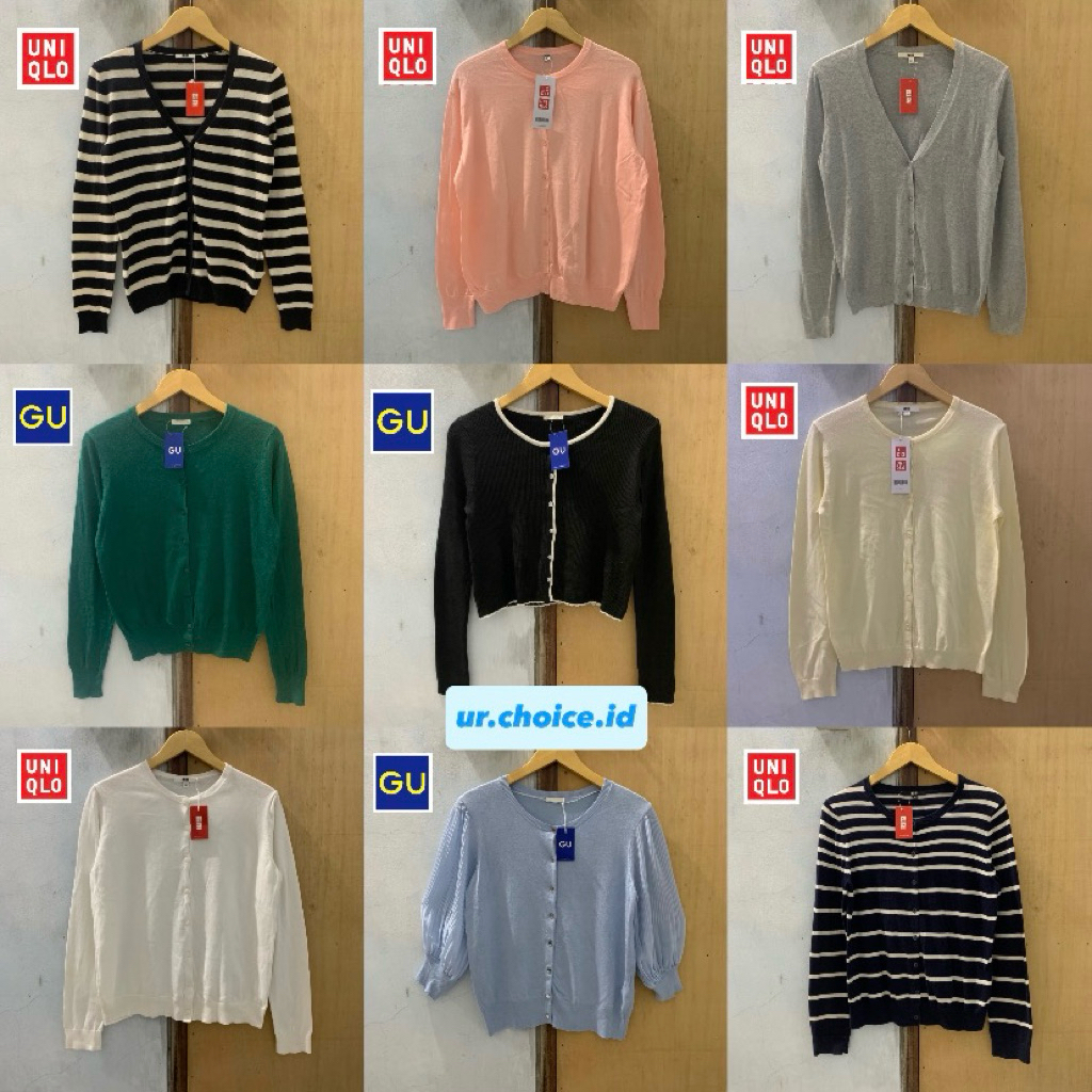 Jual CARDIGAN RAJUT UNI GU HNM ZR INARA MIX SALUR KEPANG ZIPPER|BISA ...