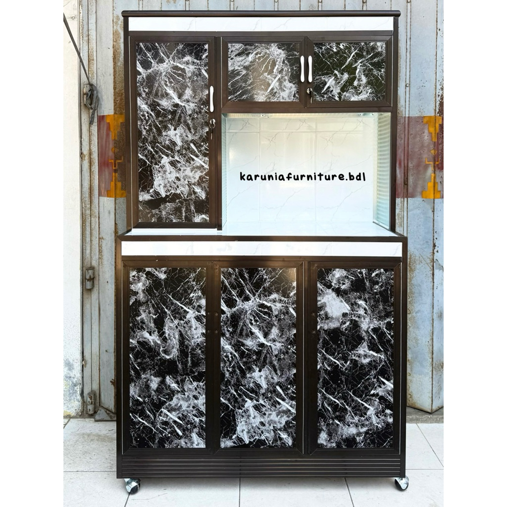 Jual RAK PIRING HOLO ACP 3 PINTU RATA LEMARI SAMPING | RAK PIRING KACA ...