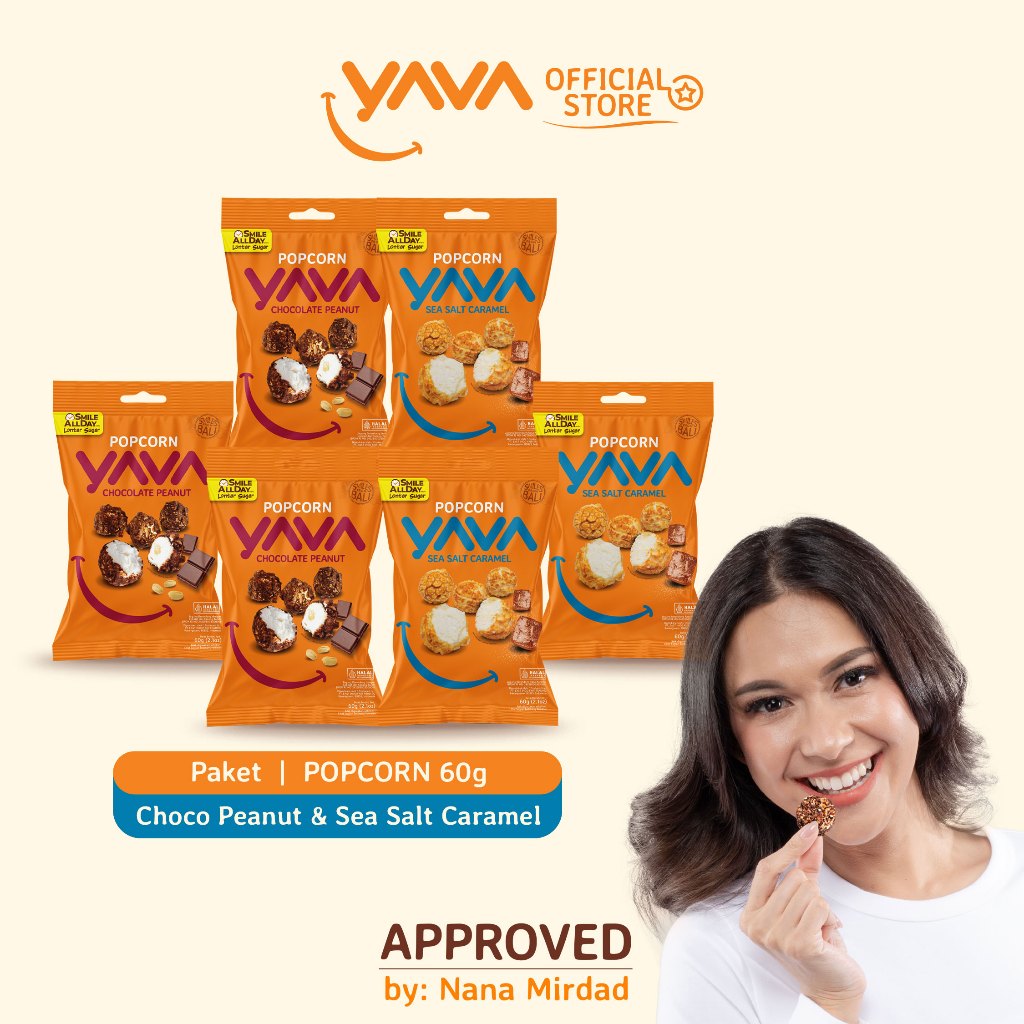 Jual YAVA Paket Popcorn 2 Rasa (6 x 60g) | Shopee Indonesia