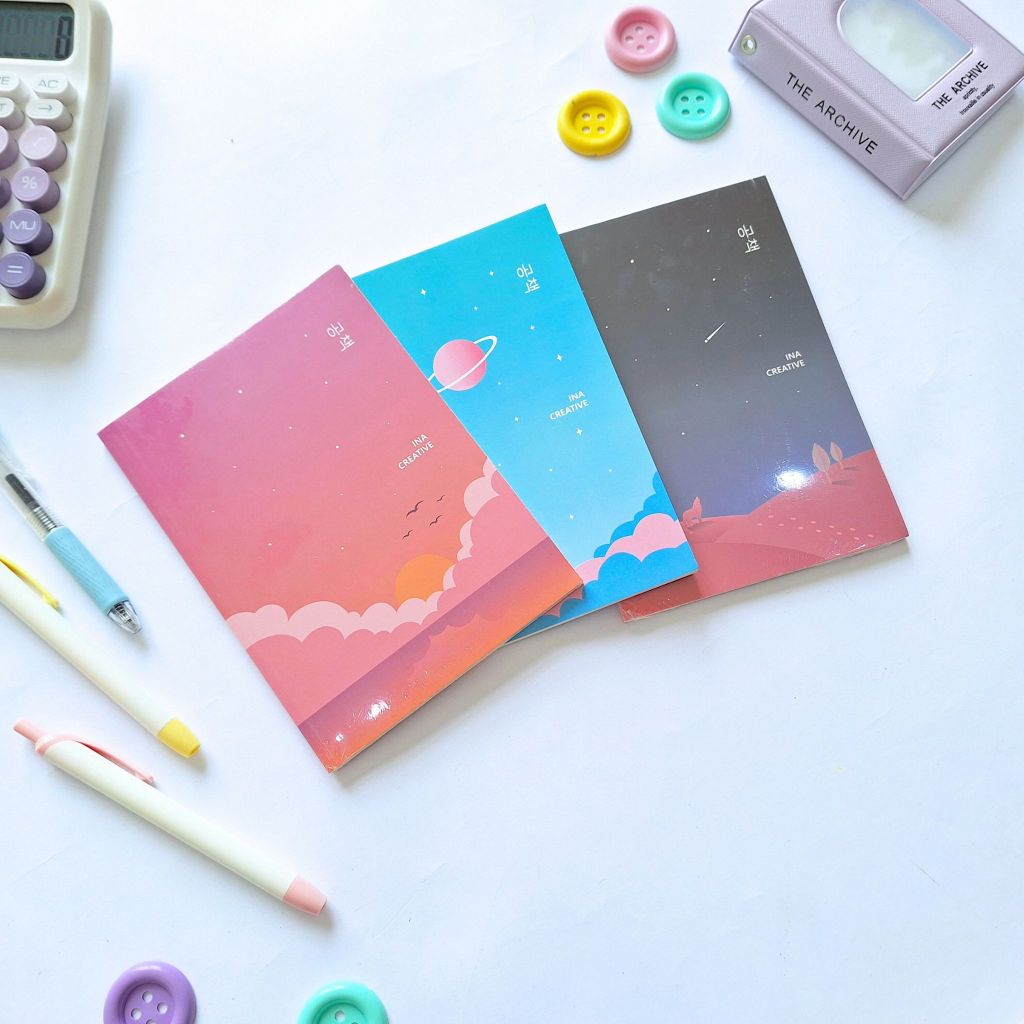 Jual Ina Notebook K-Series Korean Style A6 50 lembar Garis | Shopee ...