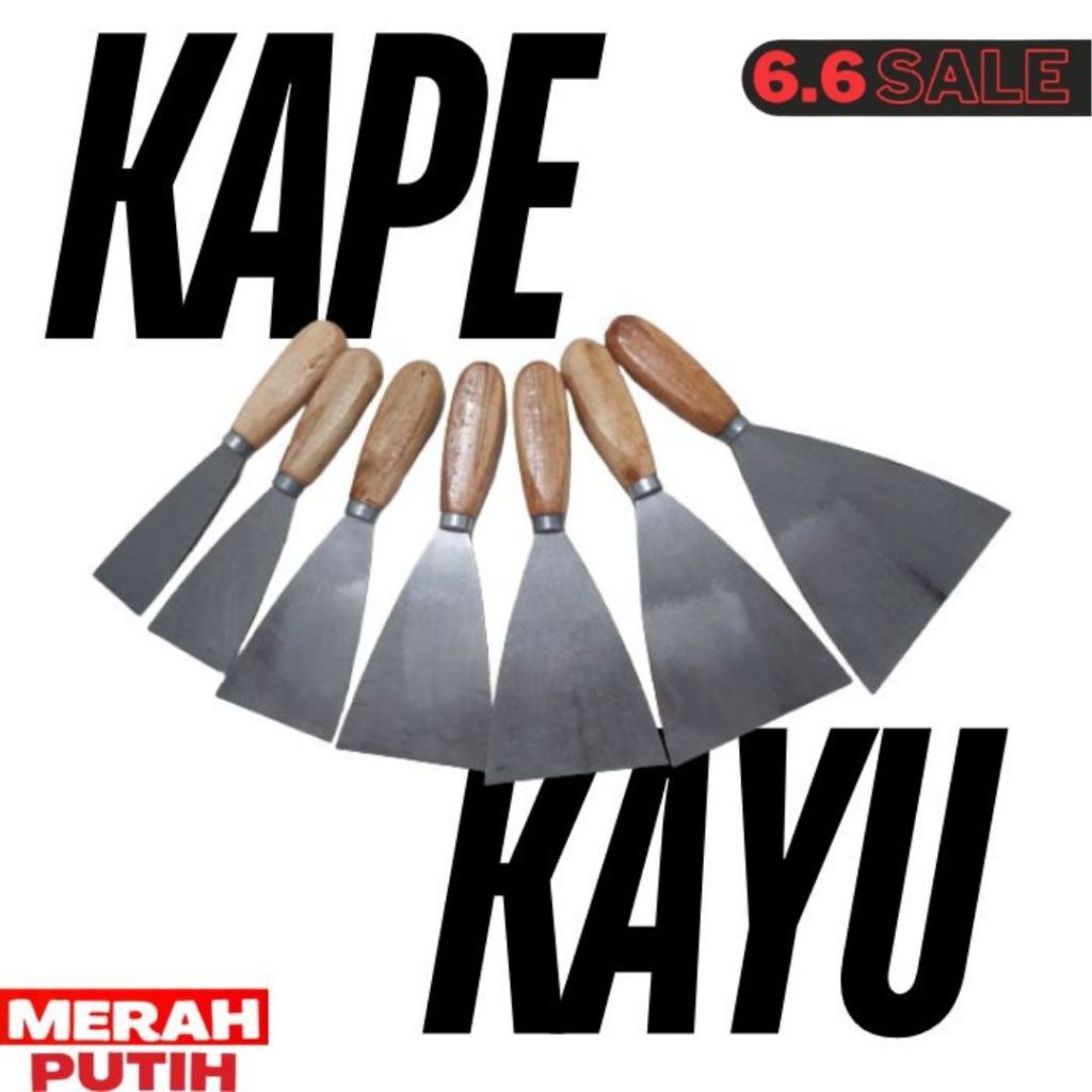 Jual Kape Gagang Kayu Plat Scraper 1 1/2 inch s/d 5 inch | Shopee Indonesia