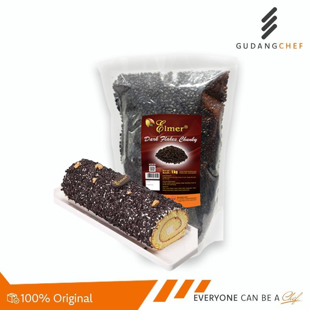Jual Elmer Dark Chocolate Flakes Chunky 1 Kg Topping Coklat H | Shopee ...