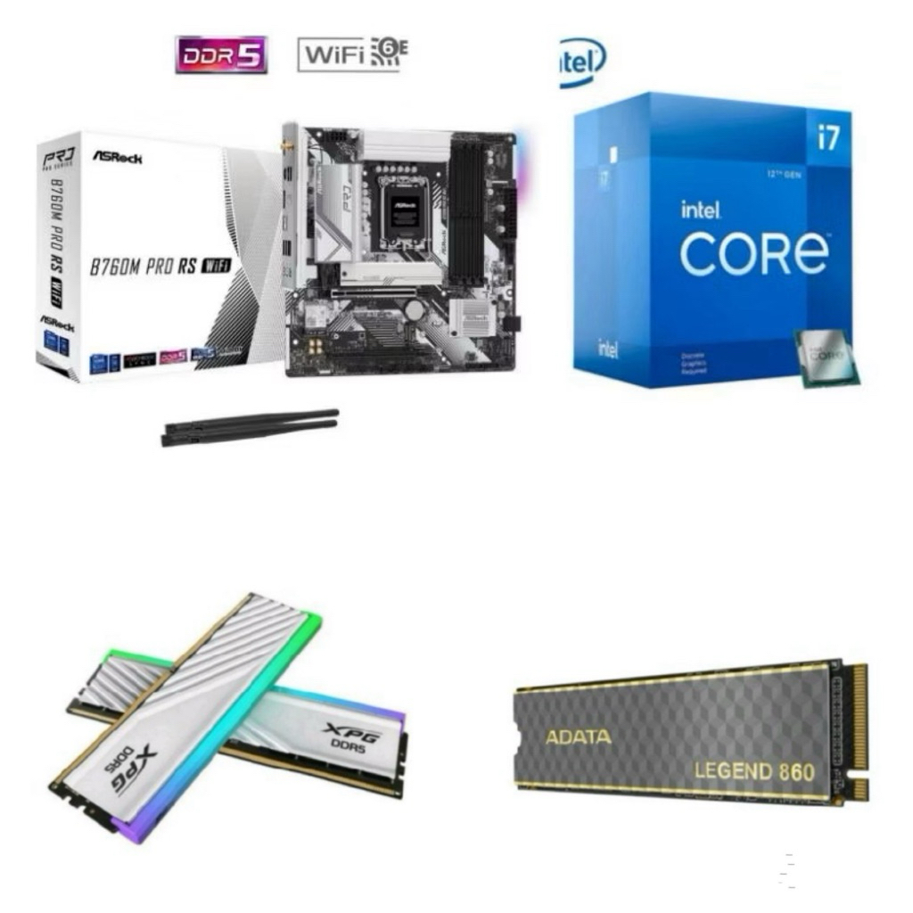 Jual Paket Processor Gaming Intel Core i7 12700 / 12700F Box Gen 12 LGA 1700 RAM DDR5 32GB B760 ...
