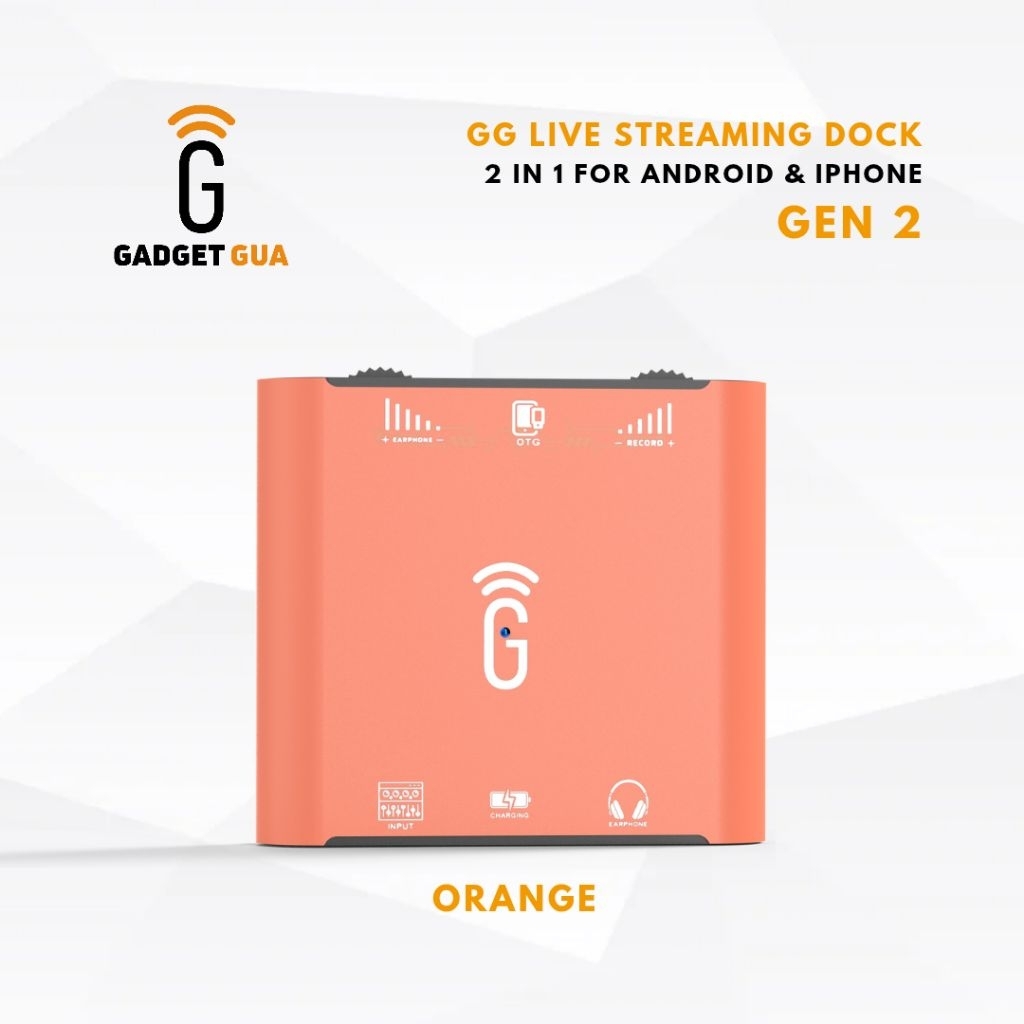 Jual GG Live Streaming Dock 2 in 1 Android & iPhone - GEN 2 (Orange ...