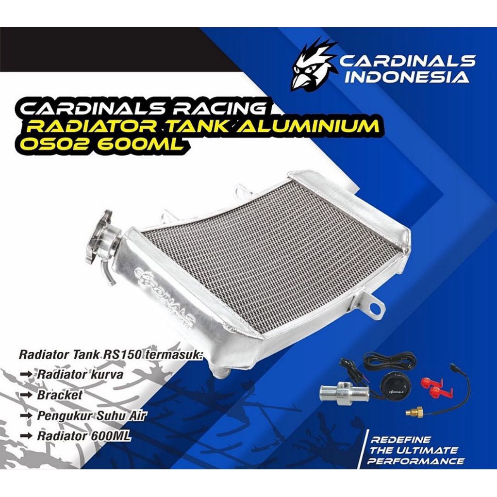 Jual RADIATOR CURVE SONIC GTR RS150 600ML ORIGINAL 100% CARDINALS ...