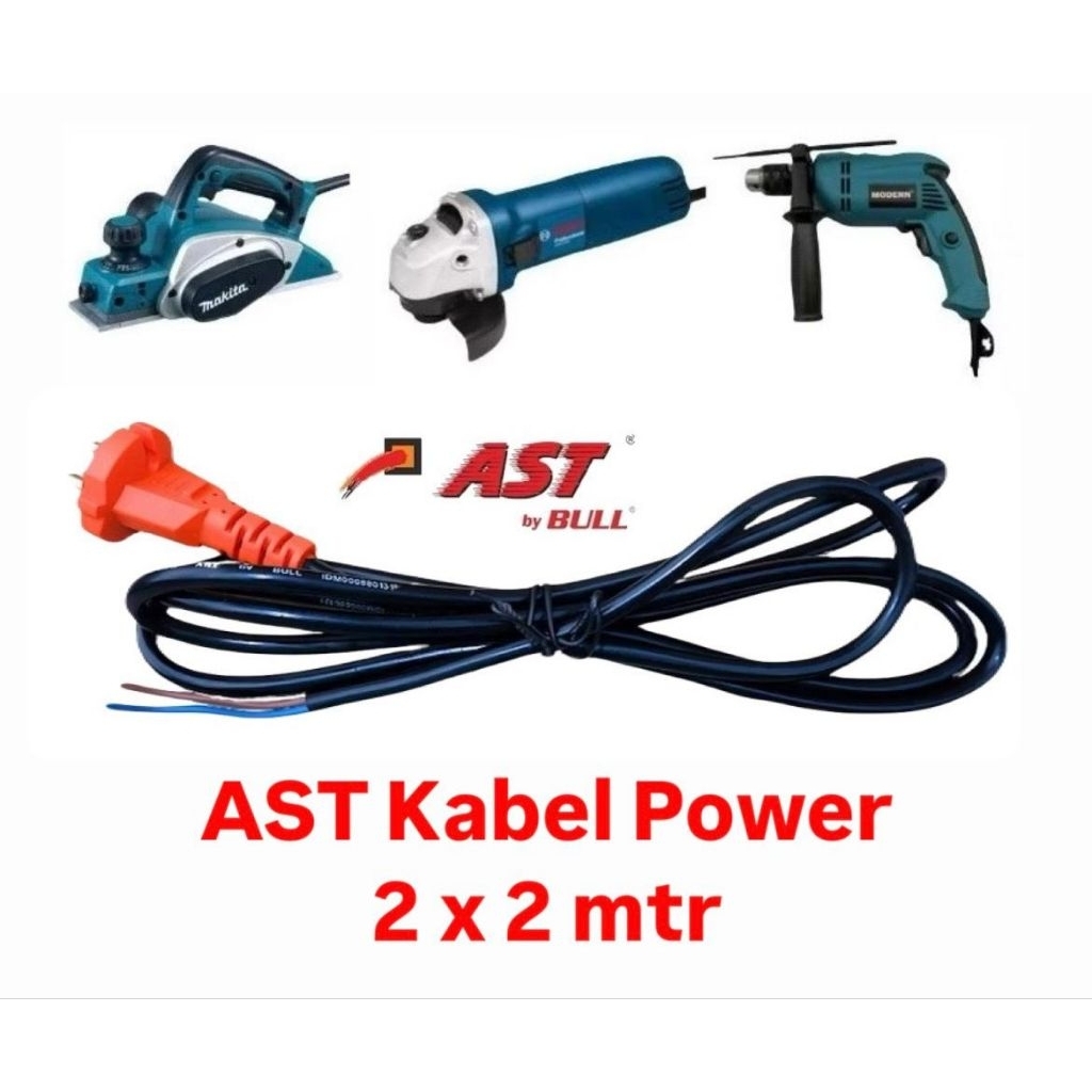 Jual AST kabel AC Power Tools 2x2mtr Mesin Gerinda Bor | Shopee Indonesia