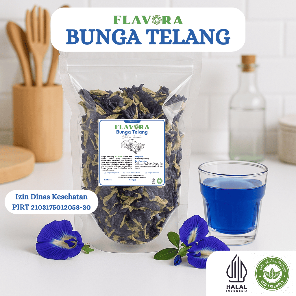 Jual Bunga Telang Kering Organik Grade A Teh Premium Butterfly Pea ...