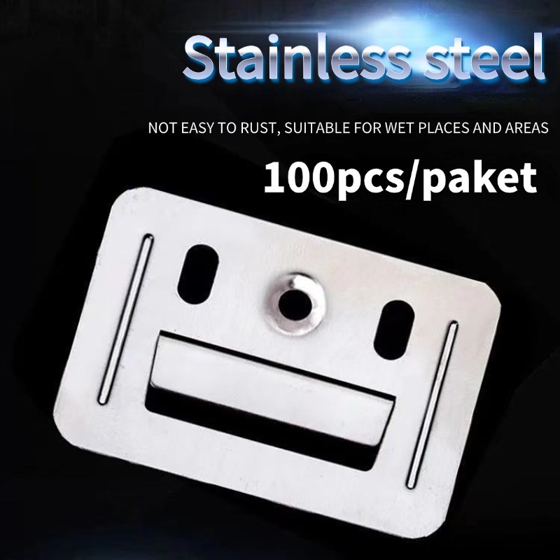 Jual SS304 100pcs Clip WPC/Klip Wood Pannel WPC/Braket Wall Panel WPC ...