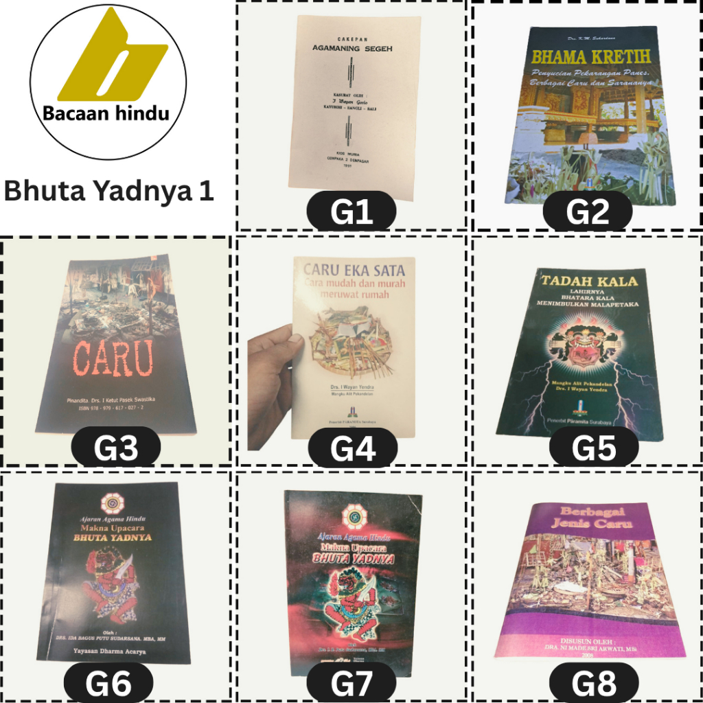 Jual Buku Bhuta Yadnya 1 Agamaning Segeh Bhama Kretih Caru Eka Sata ...