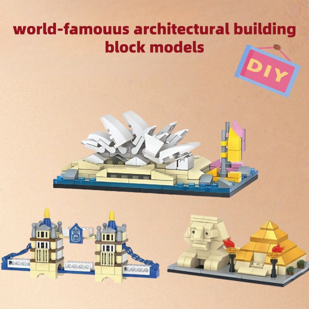 Jual Mini Building Blocks World Famous City Architecture Model ...