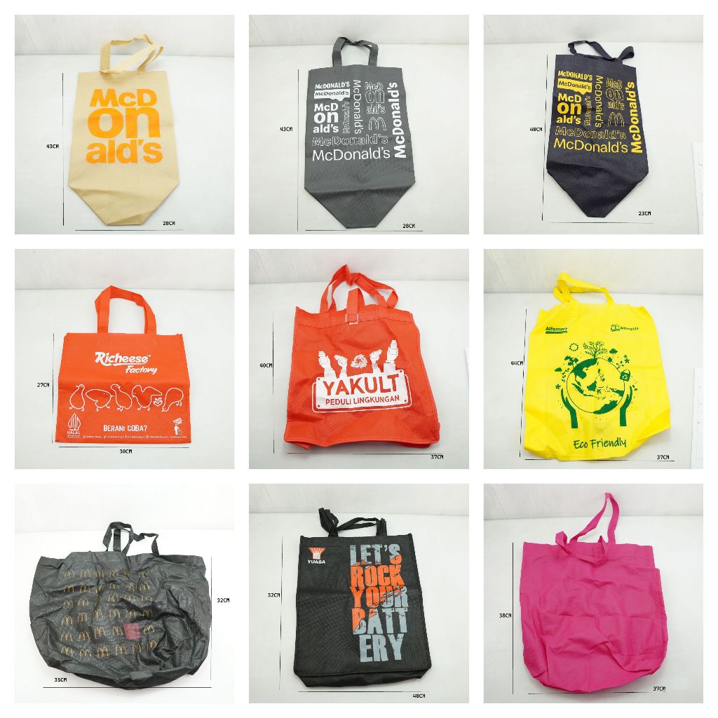 Jual Tote Bag tas belanja shopping bag original - ukuran tas sudah ...