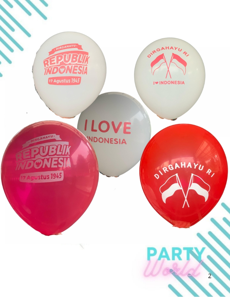 Jual Balon Metalik 12 Inch Dirgahayu Tulisan Dirgahayu Per Pcs Balon ...