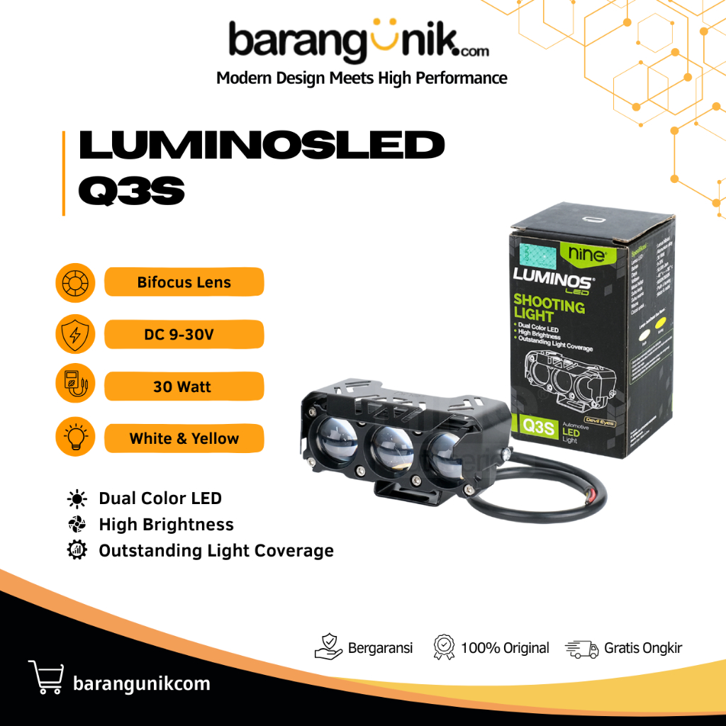 Jual Lampu Tembak Laser SQL 30W 3 Mata Super Terang Projector Laser Universal Motor Mobil Q3s ...