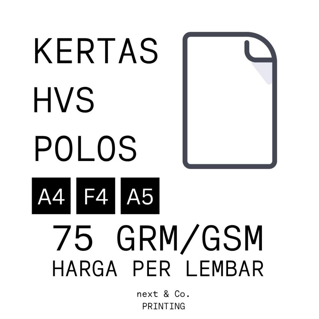 Jual KERTAS HVS PUTIH POLOS A4 F4 A5 ECER TERMURAH PER LEMBAR 75 GRM / 75 GSM | Shopee Indonesia