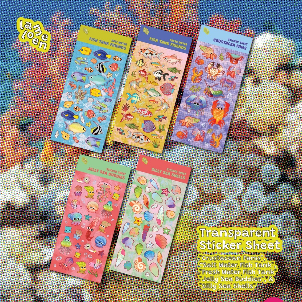 Jual Lameloen’s Fish Tank Friends - Sticker Sheet Collection | Shopee ...