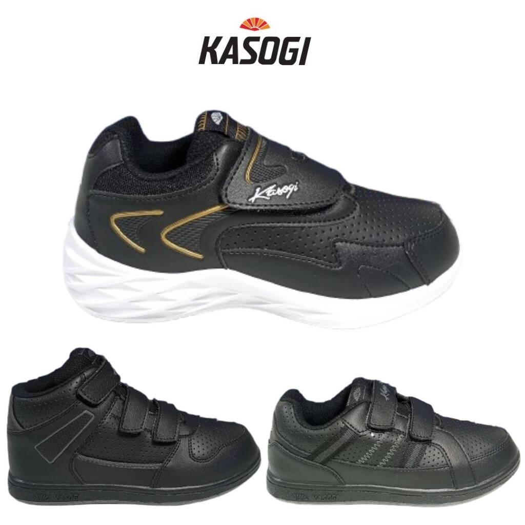 Jual Kasogi Dhaka Sepatu Sekolah 32-37 Sneakers Perekat Kasual Hitam ...