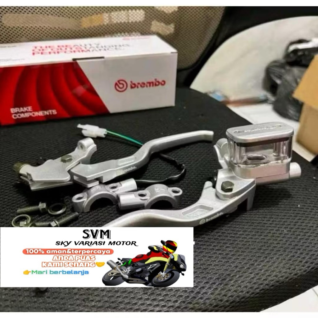 Jual Master rem set kiri kanan silver/grey tabung kotak dan oval semua ...