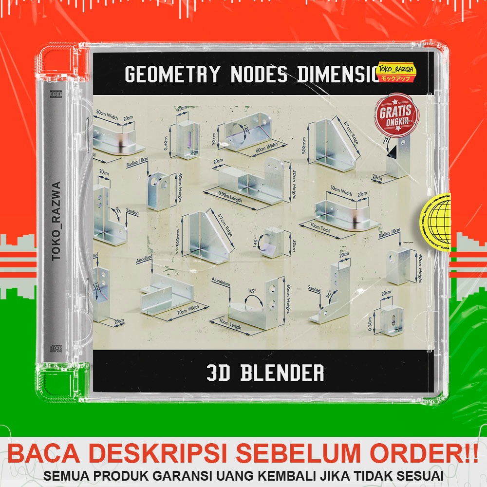 Jual 3D Blender - Geometry nodes Dimensions system v4 - 050625 | Shopee ...