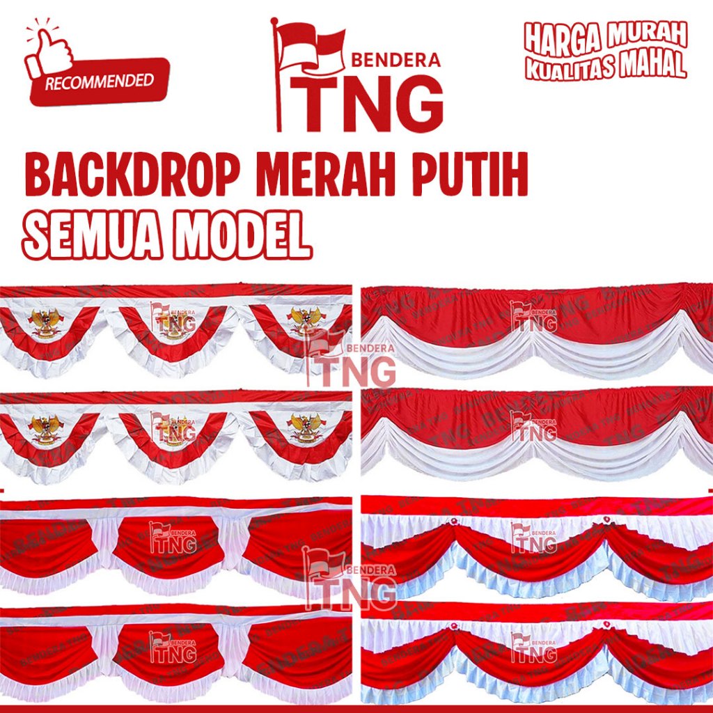 Jual BENDERA TNG Bendera panjang Background bendera Polos & Garuda ...