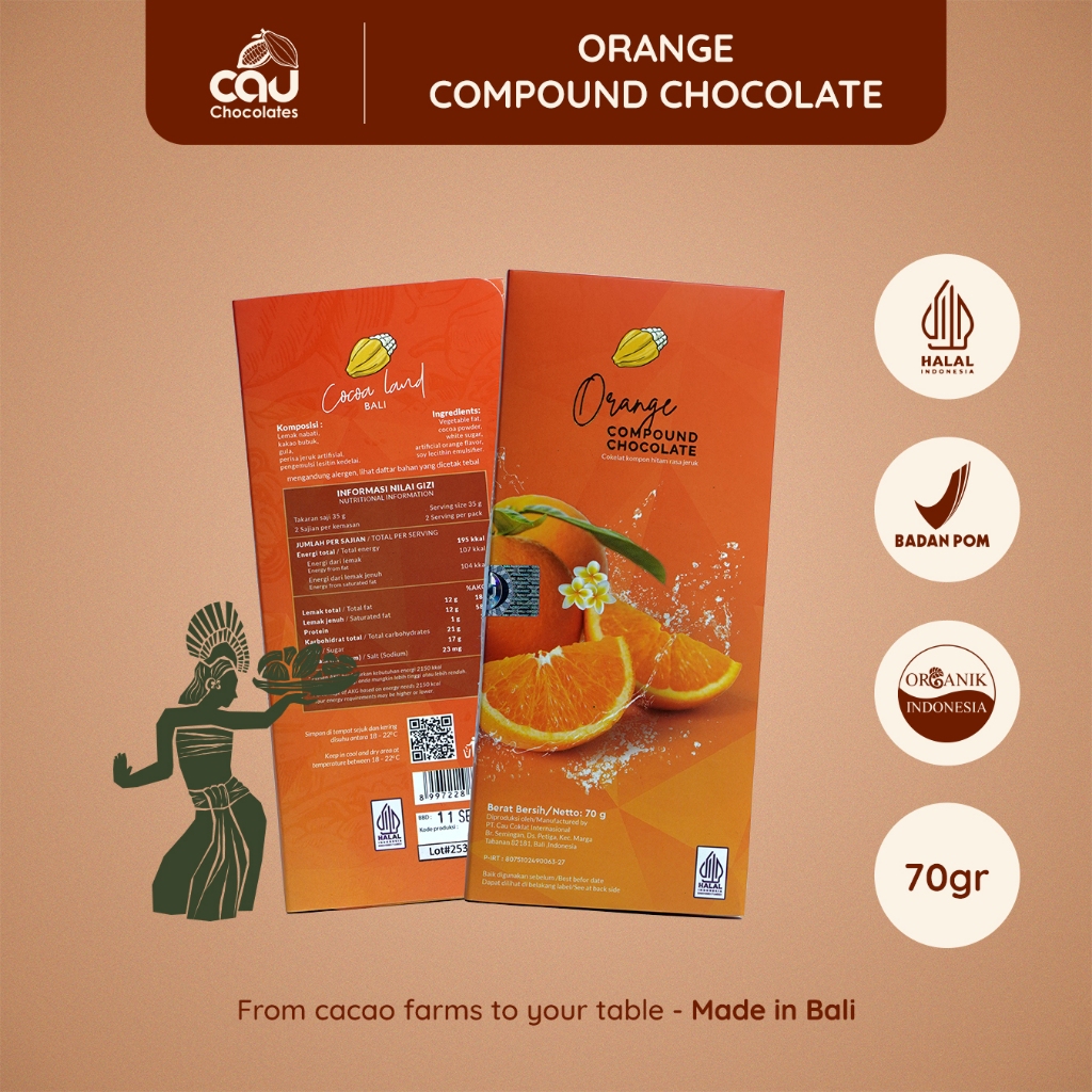 Jual Cocoa Land - Orange Compound Chocolate - 70 g | Shopee Indonesia