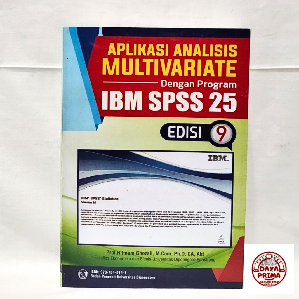 Jual BUKU APLIKASI ANALISIS MULTIVARIAT DENGAN PROGRAM IBM SPSS 25 EDISI 9 IMAM GHOZALI | Shopee ...