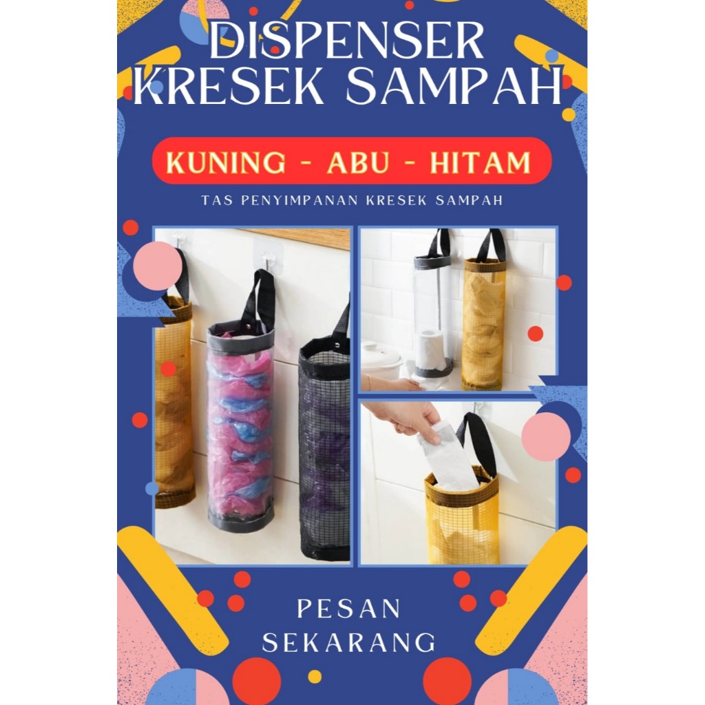Jual Tas Penyimpanan Kresek sampah Bentuk Tabung Gantung Jaring ...