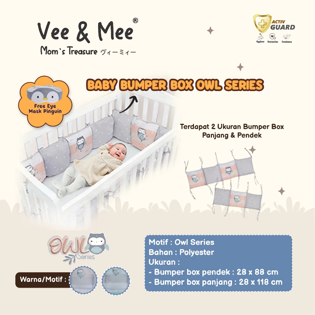 Jual Baby Bumper Bed/Box / Pelindung Sudut Owl Series Vee And Mee | Shopee Indonesia