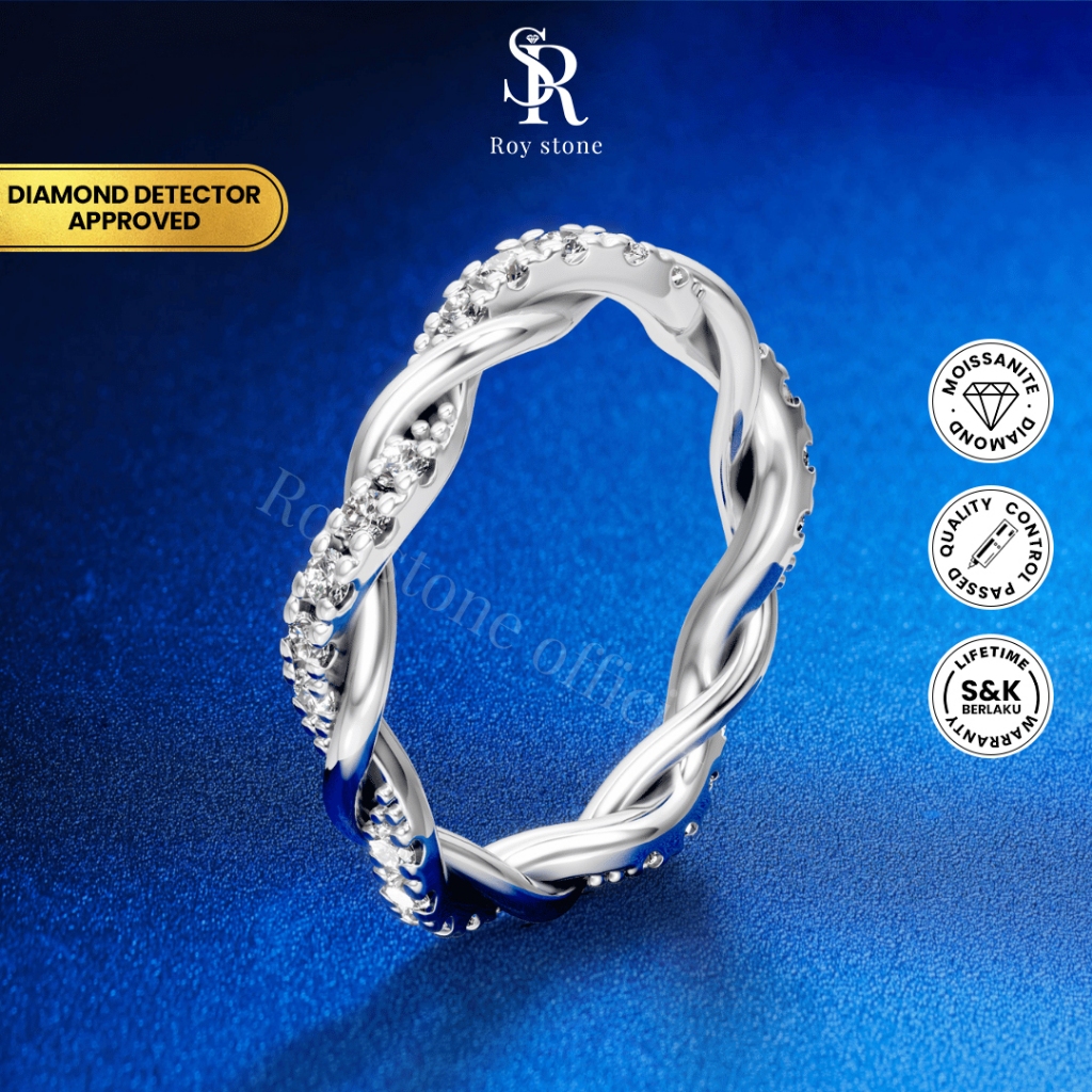 Jual Roystone_Moissanite Cincin Wanita Original Sertifikat GRA ...