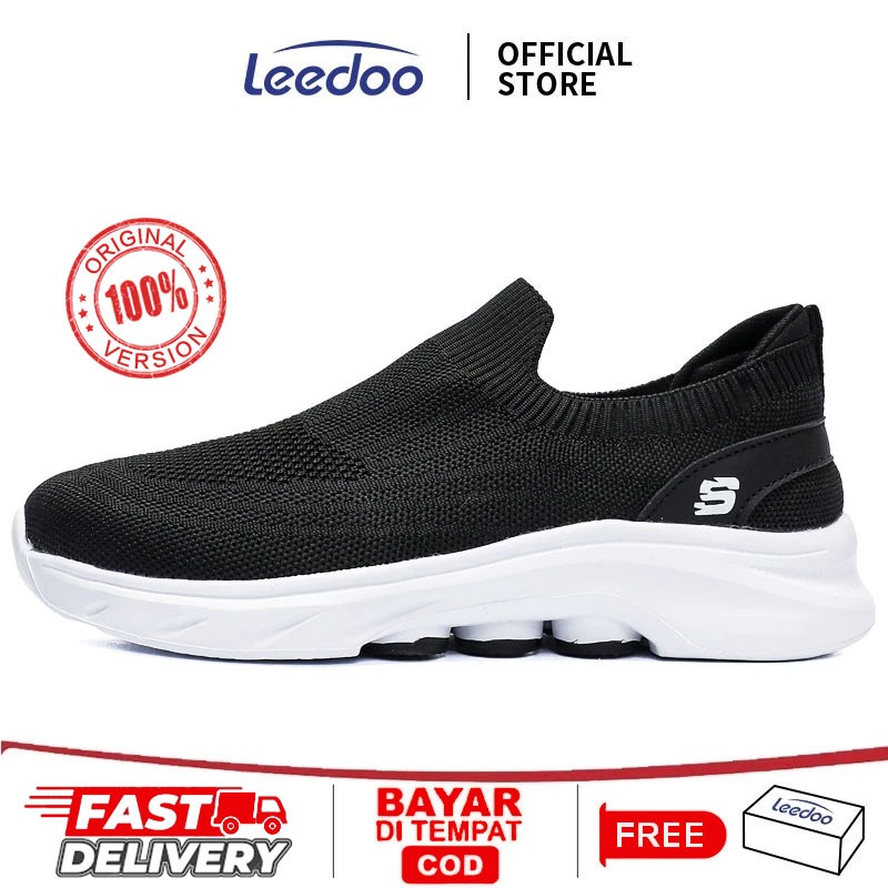 Jual Leedoo Sepatu Slip On Pria Sepatu Ringan Sepatu Kerja Running Shoes Sneakers Pria Casual ...
