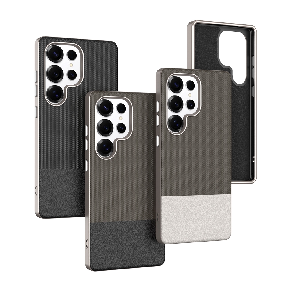 Jual Two Tone Leather Magsafe Case For Samsung Galaxy S25 Ultra S25 Plus S24 Ultra S24 Plus S23 ...