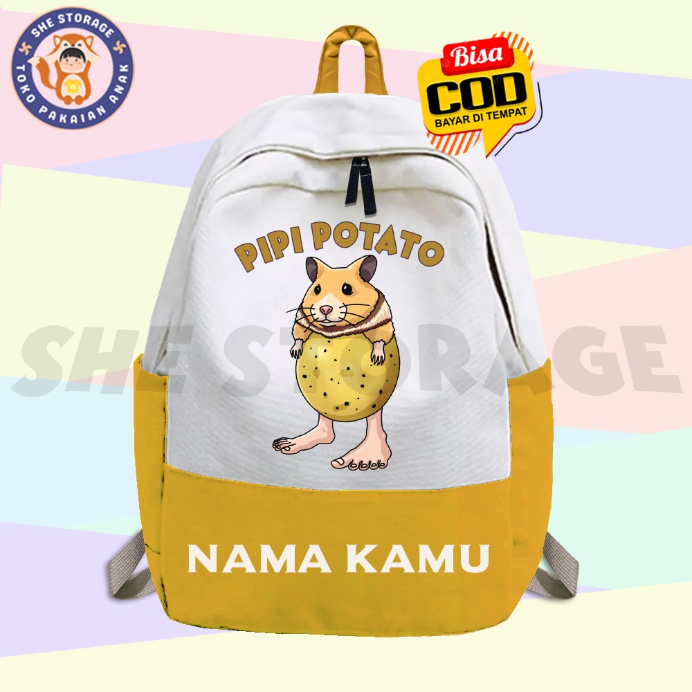 Jual FREE NAMA - TAS RANSEL ANAK TAS SEKOLAH ANAK ANOMALY PIPI POTATO ...
