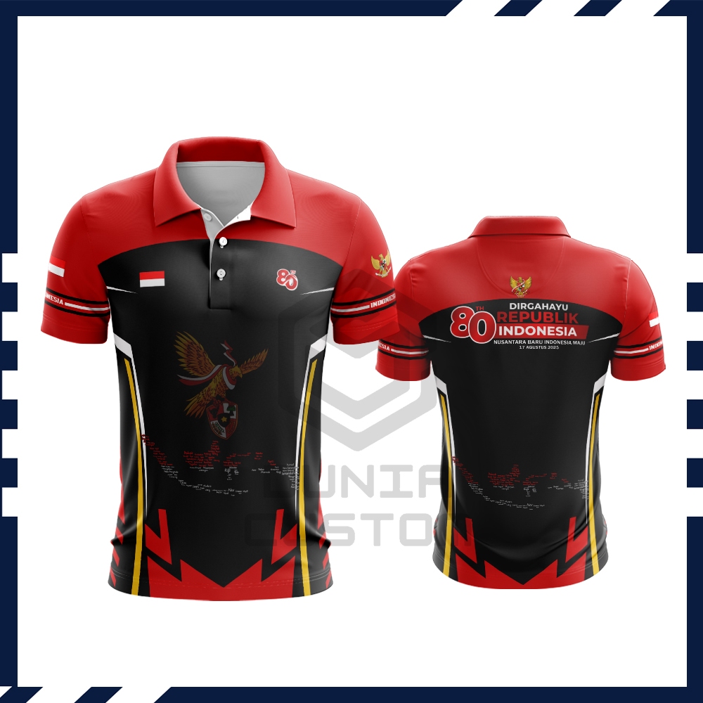 Jual Baju Agustus / Kaos Baju Polo 17 Agustus 2025 Pria Fullprint / Baju Jersey Pria 17 Agustus ...