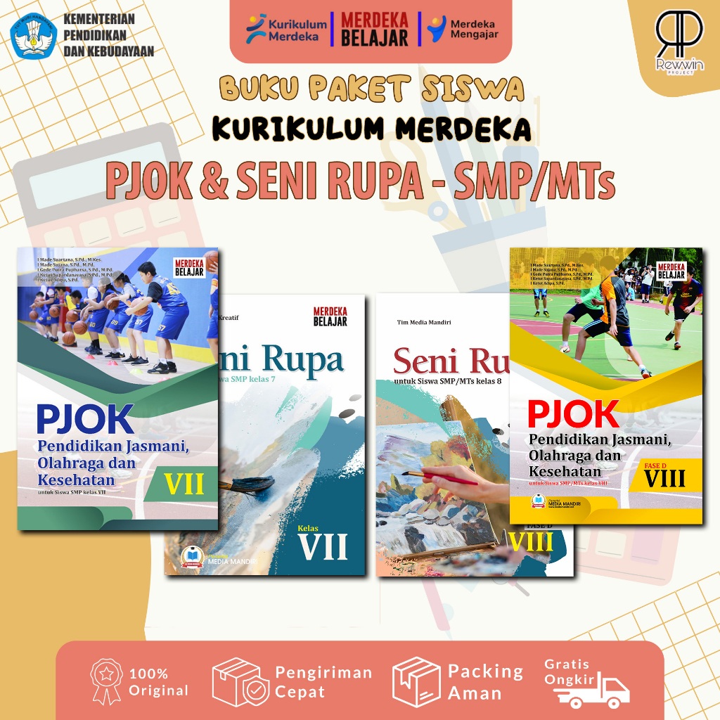 Jual Buku PJOK dan Seni Rupa SMP/MTs Kelas 7, 8 | Kurikulum Merdeka | Penerbit Media Mandiri ...