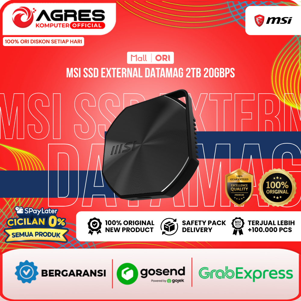 Jual MSI SSD EXTERNAL DATAMAG 1TB 20GBPS | Shopee Indonesia