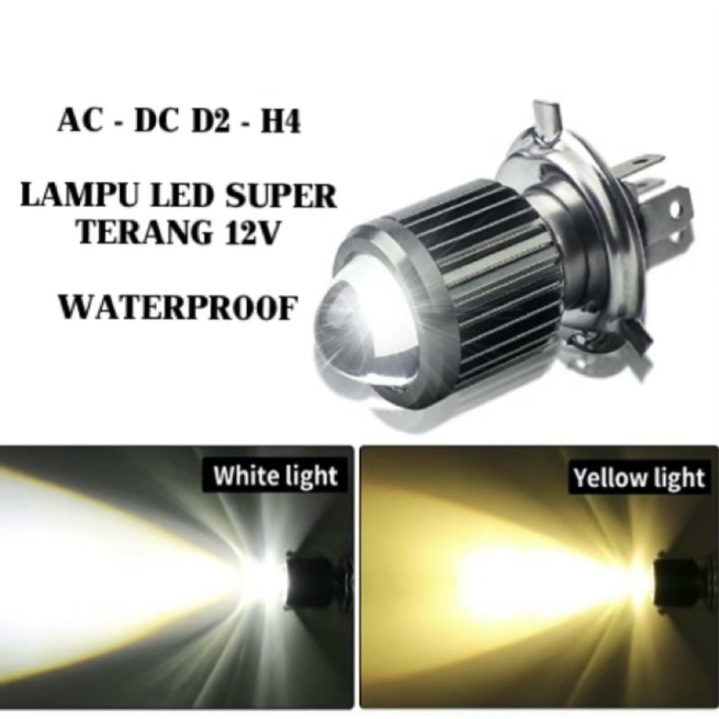Jual Lampu Led laser utama motor dan mobil H4 laser 2warna | Shopee ...