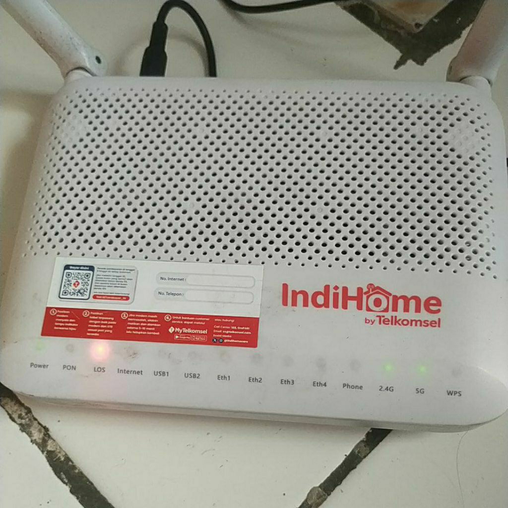 Jual Router FIBERHOME DUAL-BAND HG6145D2 ex Indihome port biru lengkap ...
