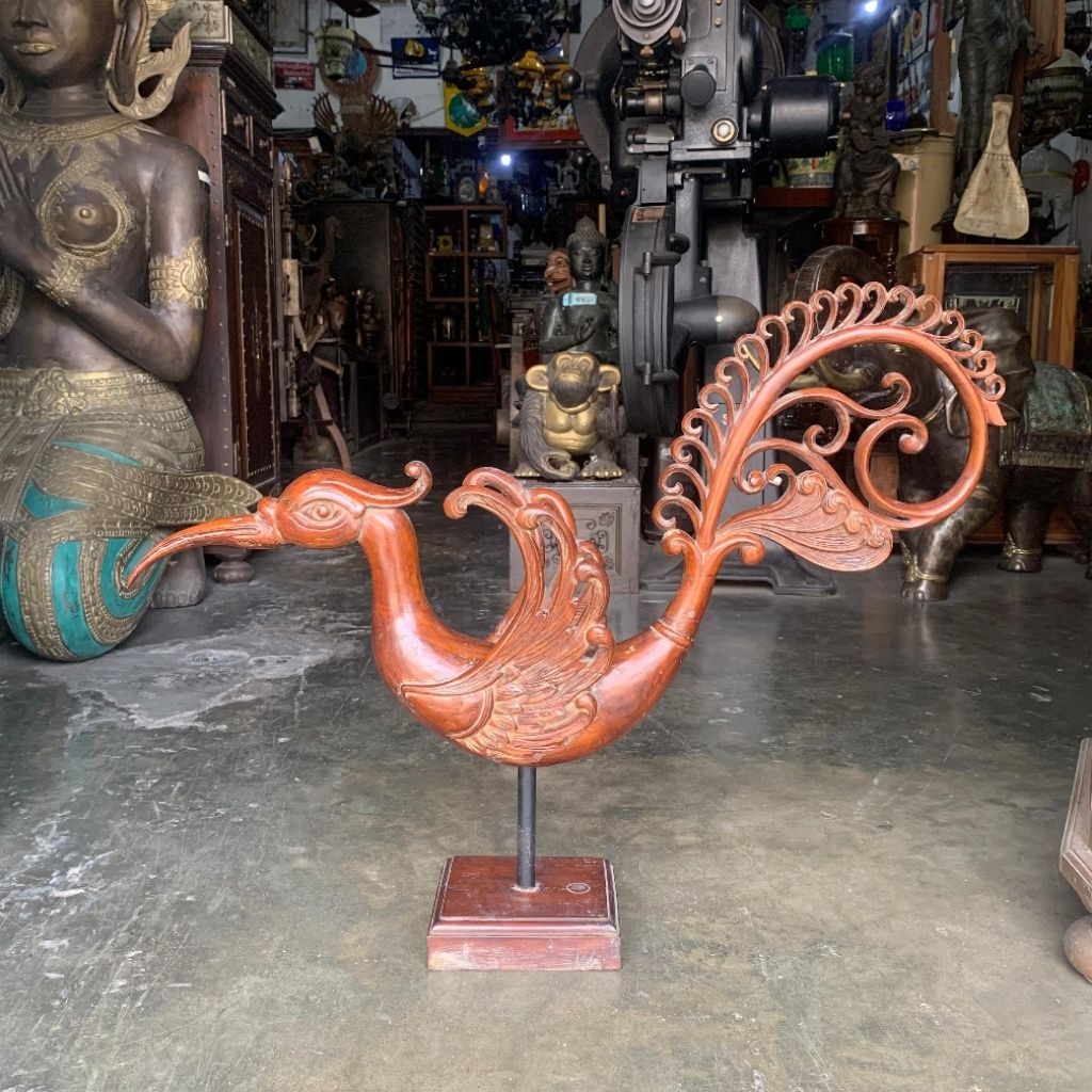 Jual Patung Ukir Kayu Burung Merak Madura Lawas Jadul | Shopee Indonesia