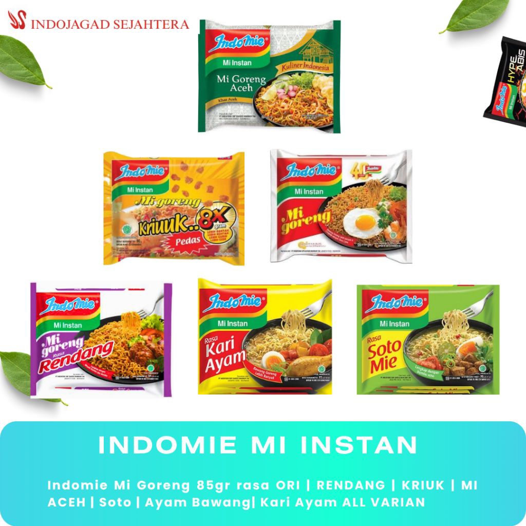 Jual Indomie Mi Goreng 85gr rasa ORI | RENDANG | HYPE ABIS | KRIUK | MI ...