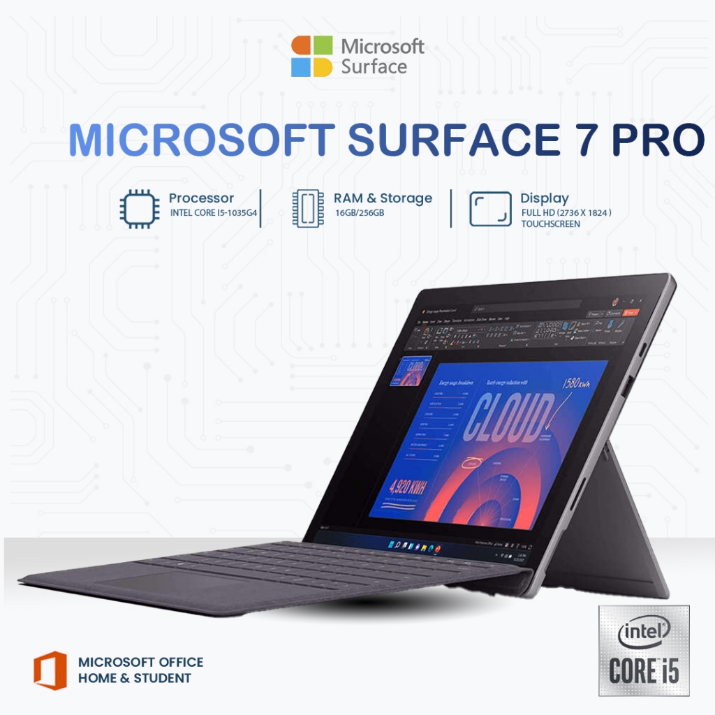 Jual Microsoft Surface Pro 7 | i5-1035G4 | 16GB RAM | 256GB SSD ...