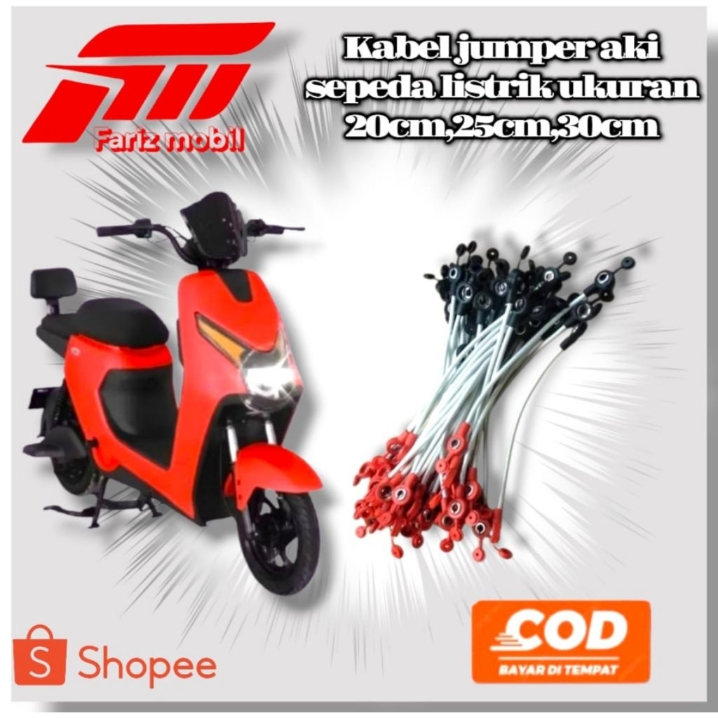 Jual Kabel jumper aki sepeda listrik berkualitas ukuran 20cm 25cm 30cm ...