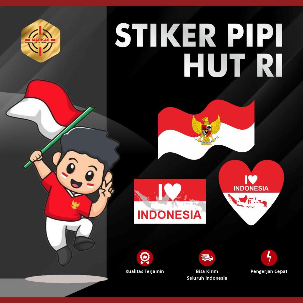Jual Stiker Pipi Bendera Indonesia Merah Putih / Sticker Hut Ri 79 ...