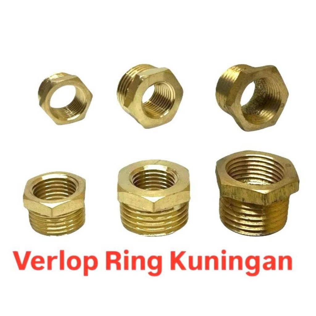 Jual sambungan Verlop Vlop Ring Kuningan Stainless 1/8 1/4" 3/8 1/2 3/4 ...
