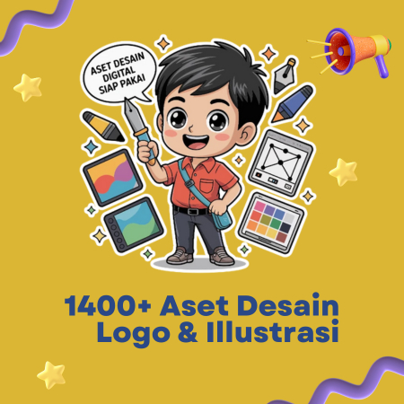 Jual (SA0085) 1400+ Aset Desain Logo & Illustrasi | Shopee Indonesia