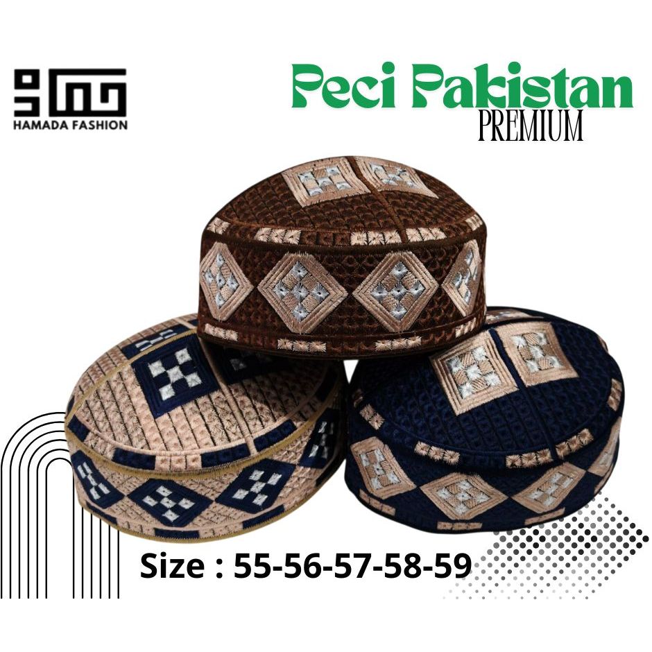 Jual Peci Pakistan Full Bordir Original / Peci Premium / Peci Exclusive ...