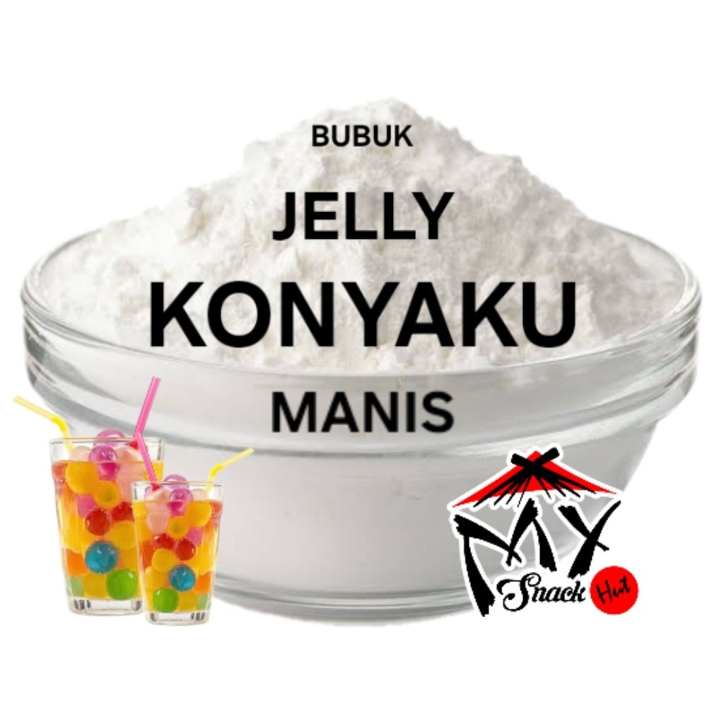 Jual JELLY KONYAKU BUBUK 100GR MANIS SERBUK WHITE JELI TOPPING TOPING DRINK MINUMAN CRYSTAL ...