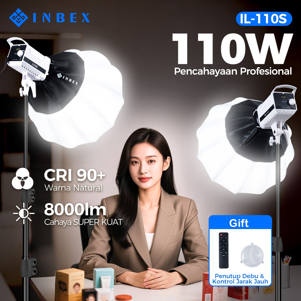 Jual INBEX IL100S Lighting Studio Lampu Konten& Live Streaming LED Display Screen (2700-6500K ...