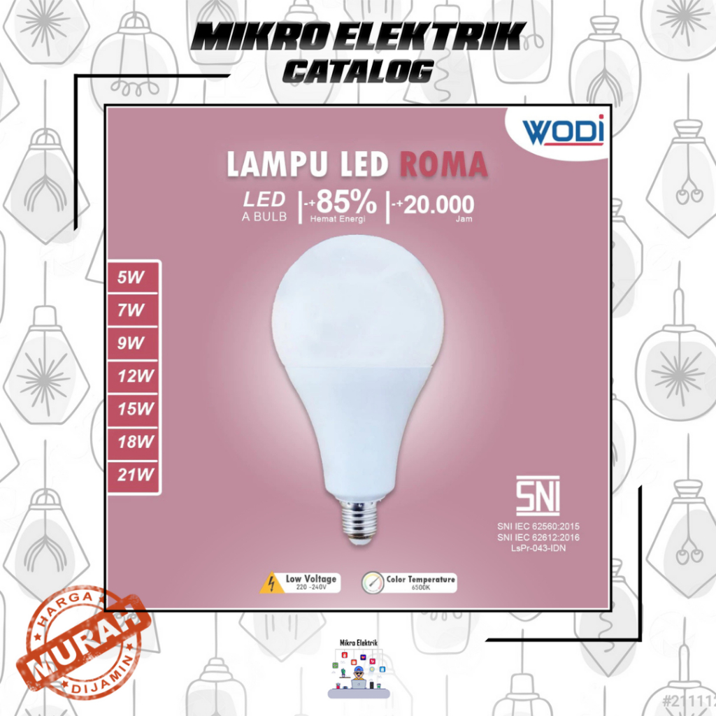Jual Lampu LED WODI Roma Cahaya Putih | Shopee Indonesia