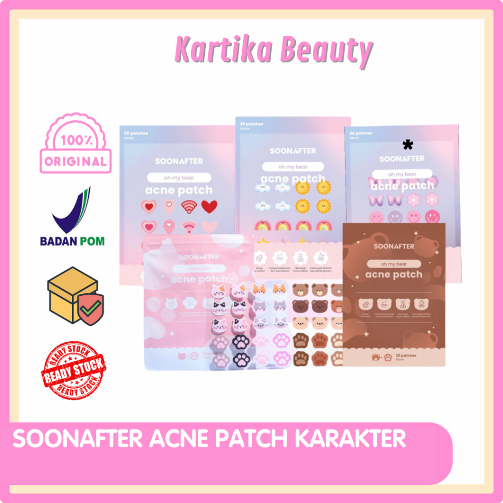 Jual SOONAFTER ACNE PATCH GAMBAR KARAKTER LUCU IMUT ISI 20 PATCHES ...